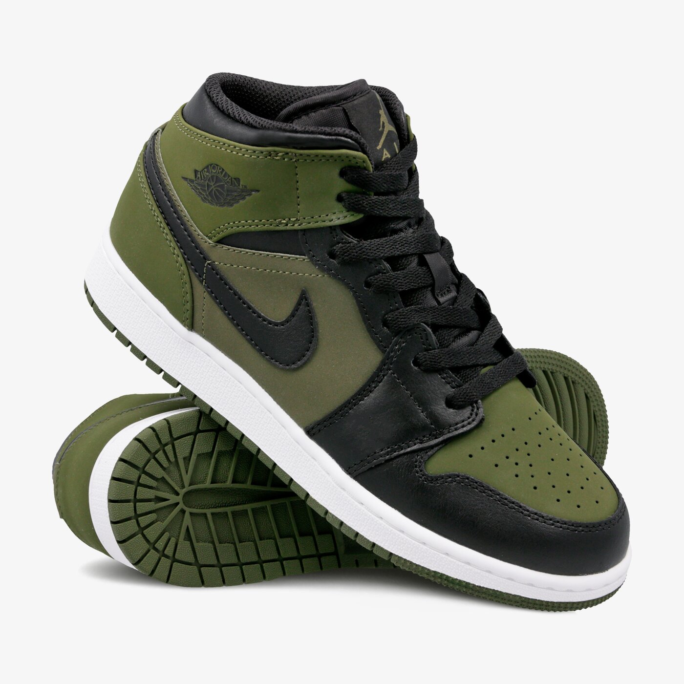 AIR JORDAN 1 MID BG 554725-301 | farba ZELENÁ | Módne Tenisky. Deti ...