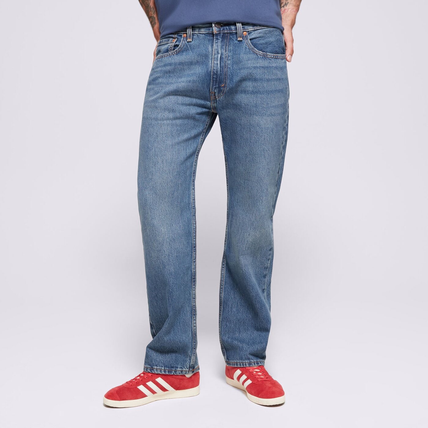 LEVI'S NOHAVICE 555 96 RELAXED STRAIGHT MED INDIGO-WORN IN A7223-0002 ...