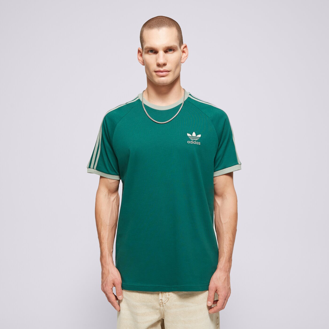ADIDAS TRIČKO 3-STRIPES TEE JN7017 | farba ZELENÁ | Módne Tričká. Muži ...