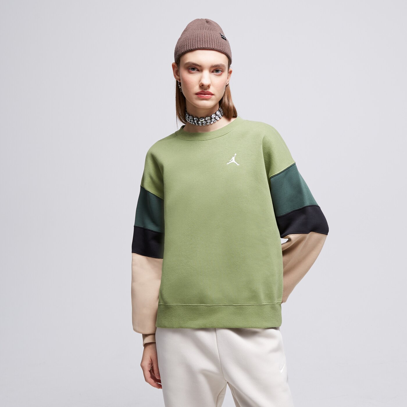 JORDAN MIKINA W J BRKLN C&S FB5174-340 | farba ZELENÁ | Módne Mikiny ...