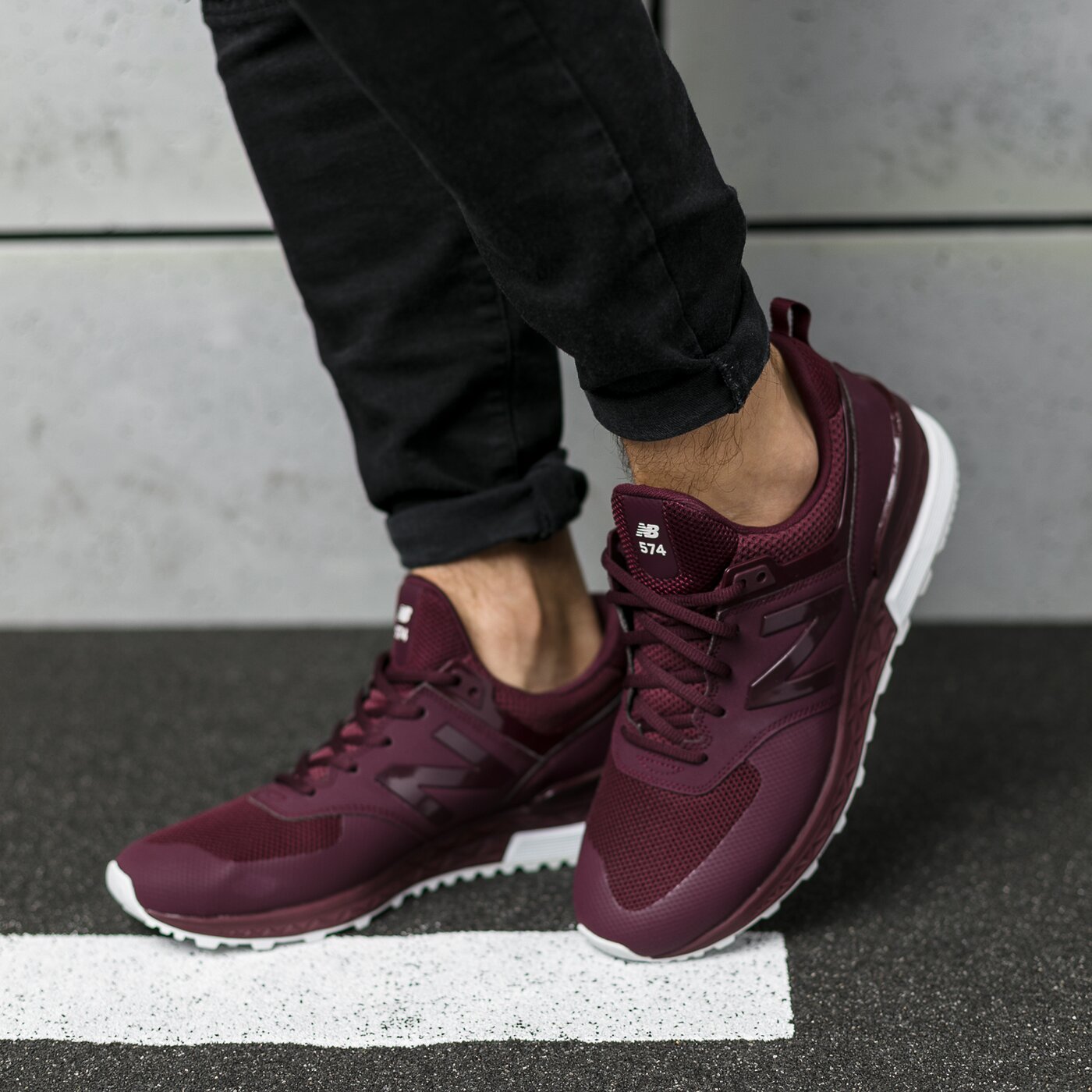 NEW BALANCE MS574SBG MS574SBG | farba BORDOVÁ | Módne Tenisky. Muži ...