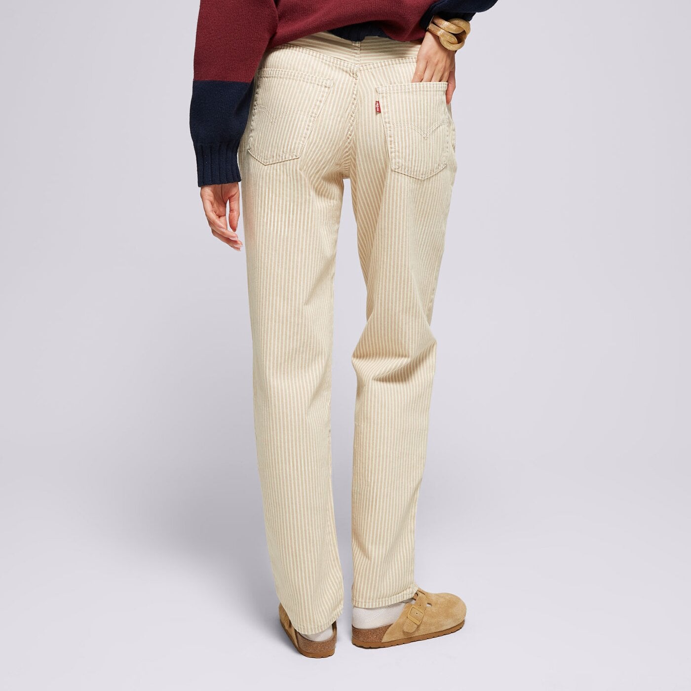 LEVI'S NOHAVICE 94 BAGGY NEUTRALS A3510-0040 | farba BIELA | Módne Nohavice. Ženy Oblečenie ...