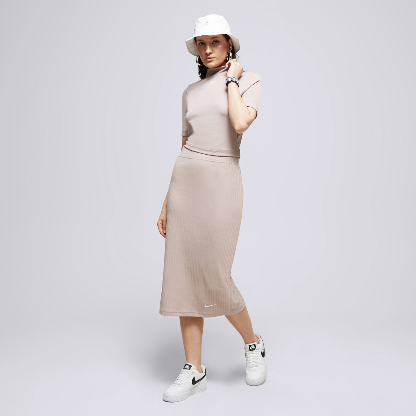 NIKE SUKŇA W NSW RIB JRSY SKIRT DV7956-272 | farba BÉŽOVÁ | Módne Sukne ...
