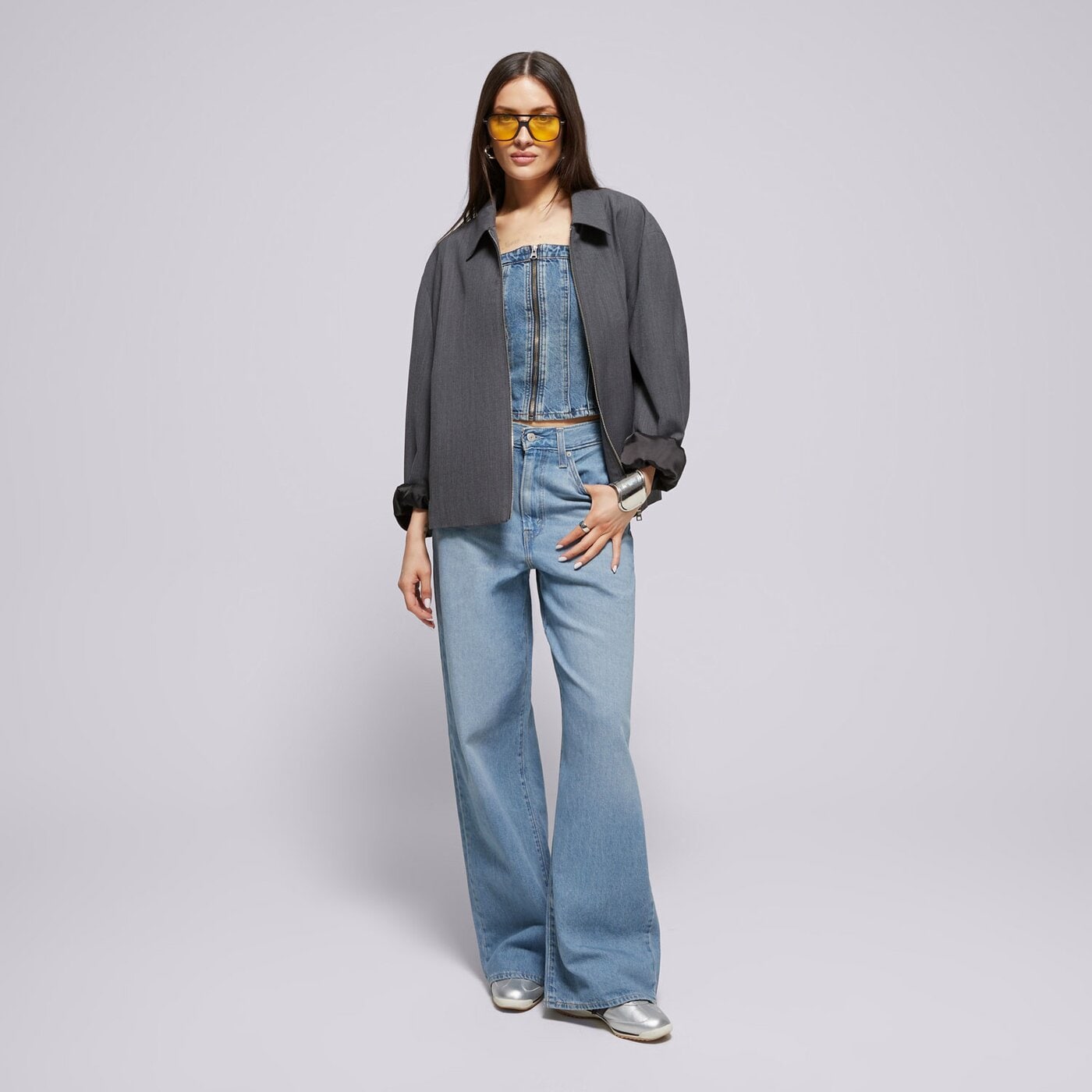 LEVI'S TOP SCULPTED BUSTIER MED. 001W4-0002 | farba Modrá | Módne Topy ...