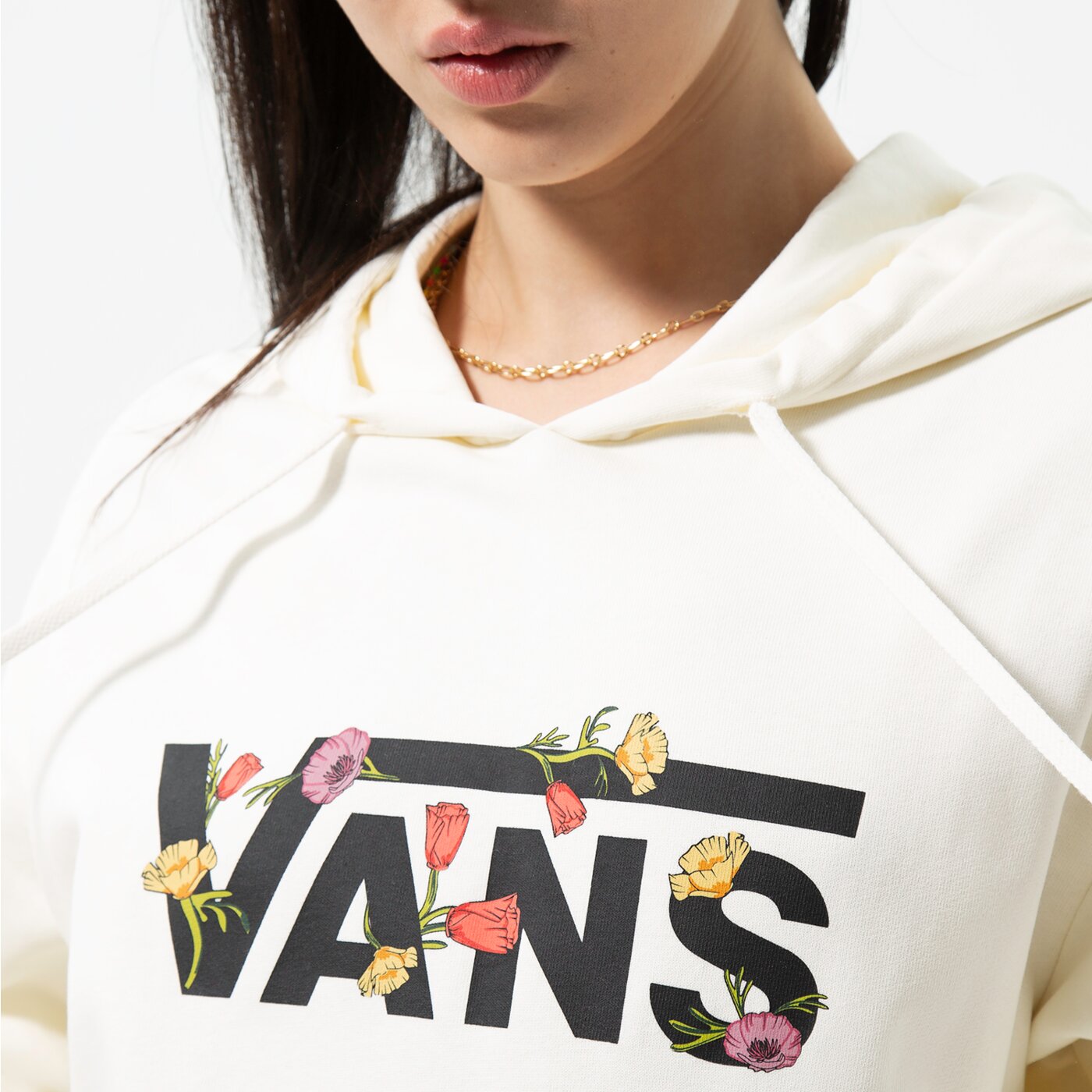 VANS MIKINA S KAPUCŇOU WYLD TANGLE POPPY BFF VN0A7RPCFS81 | farba BIELA ...