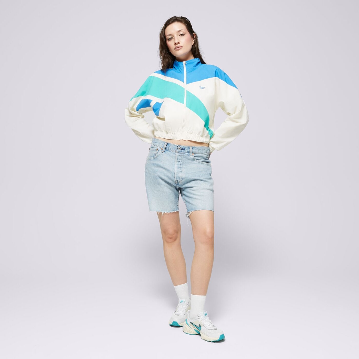 REEBOK BUNDA CL FR TRACK TOP 100206055 | farba BIELA | Módne Prechodné ...
