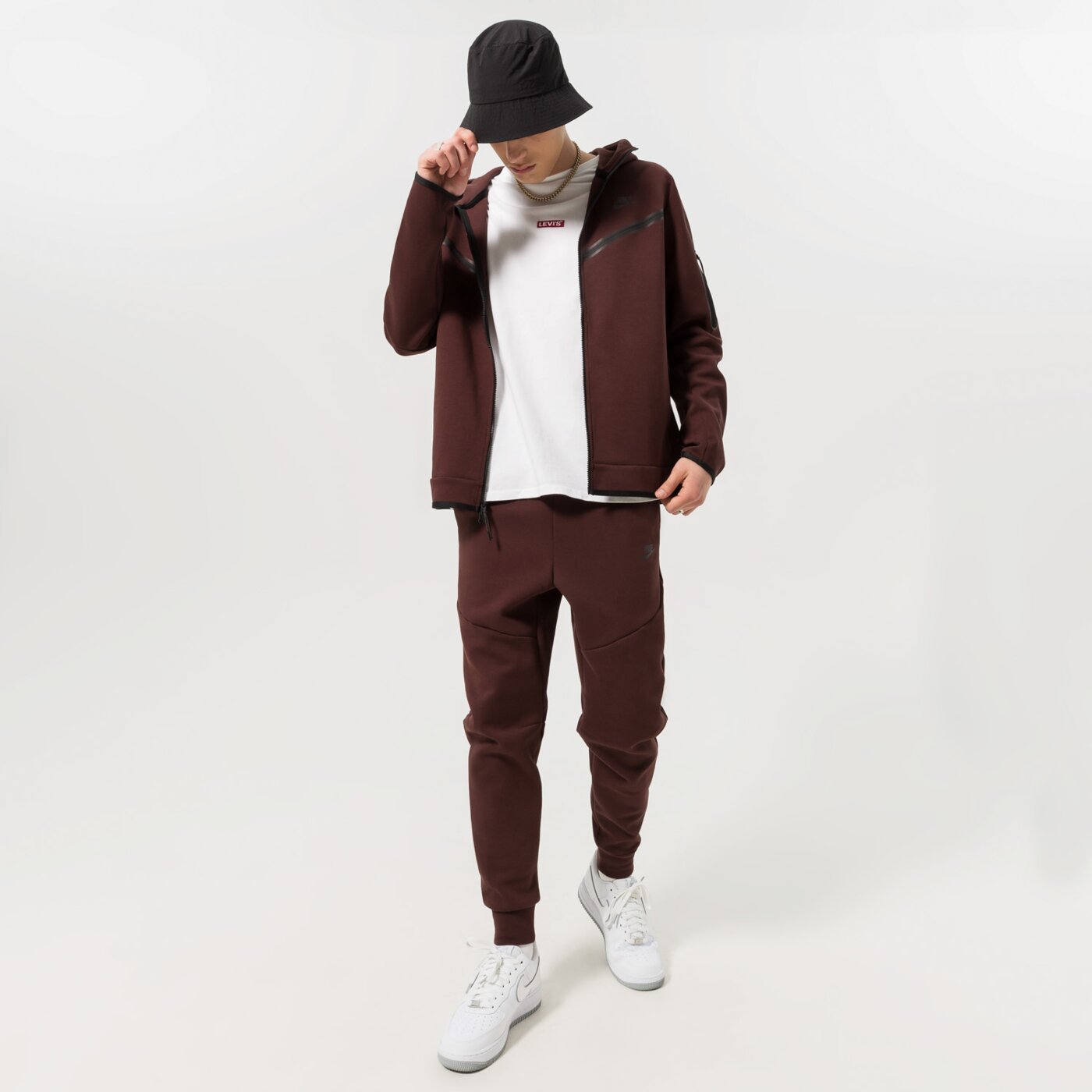 NIKE NOHAVICE SPORTSWEAR TECH FLEECE CU4495-227 | farba HNEDÁ | Módne ...