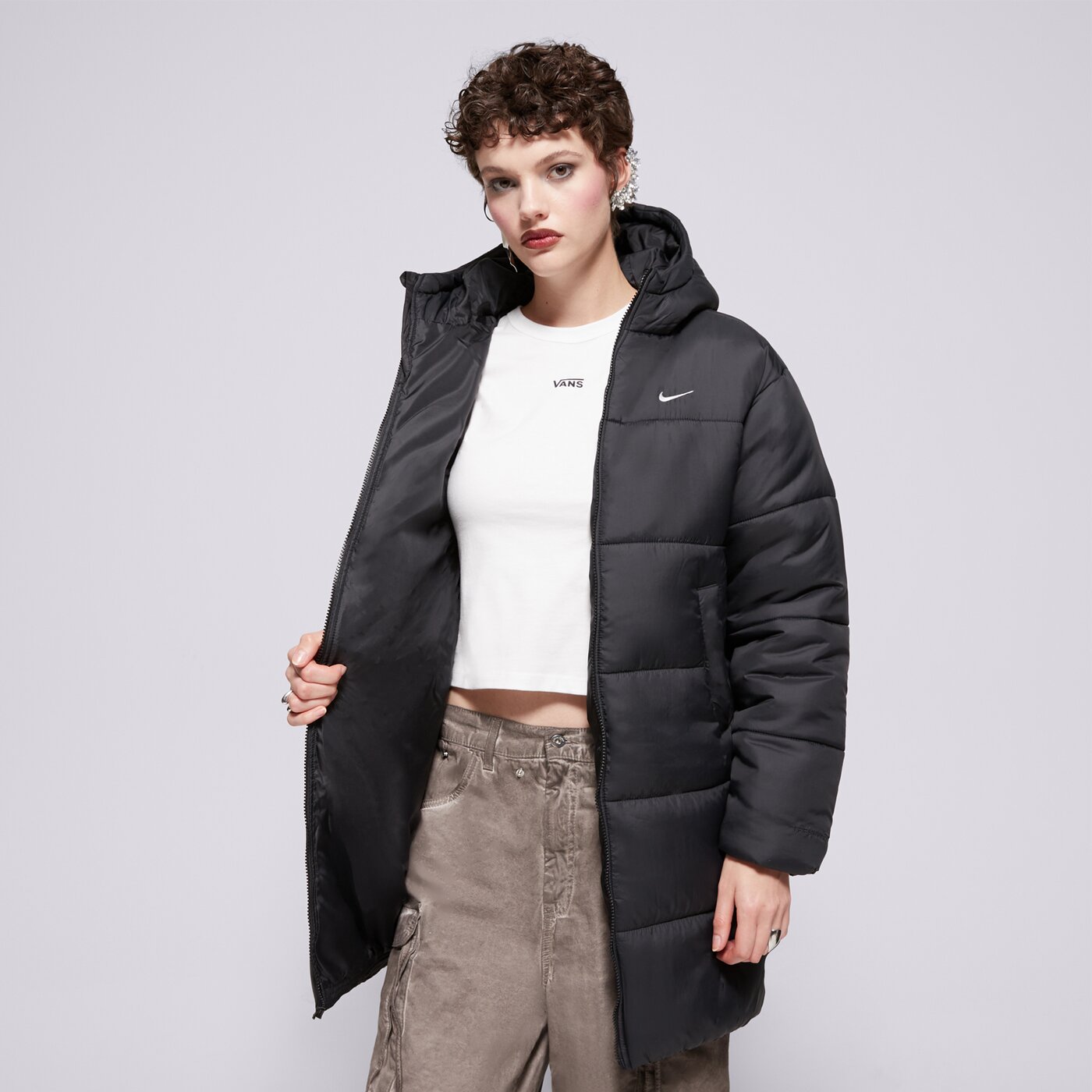 NIKE BUNDA ZIMNÁ W NSW TF SNFL NK CLSC PRKA FZ5903-010 | farba čierna ...