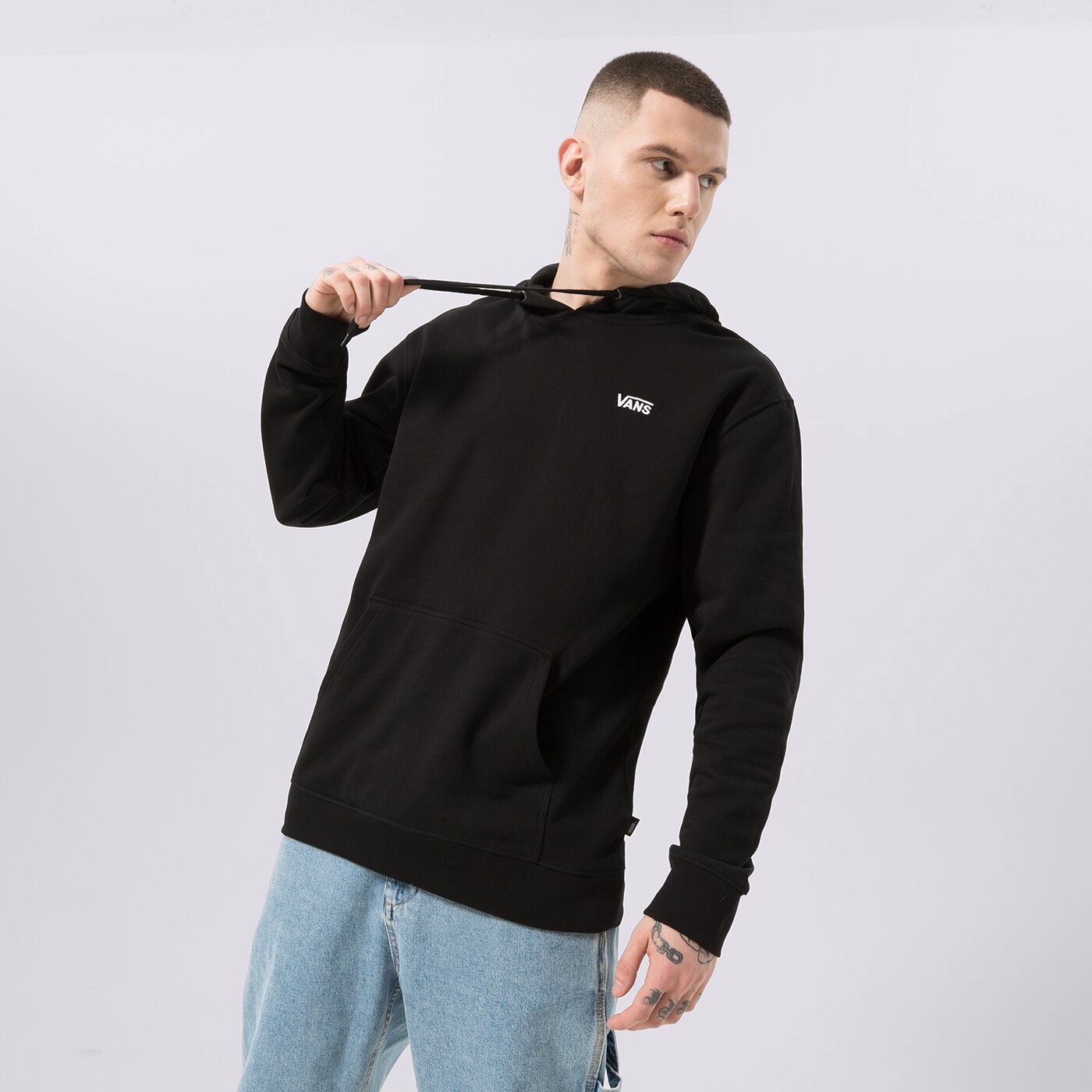 VANS MIKINA S KAPUCŇOU CORE BASIC PO FLEECE BLACK VN0A7YDVBLK1 | farba ...
