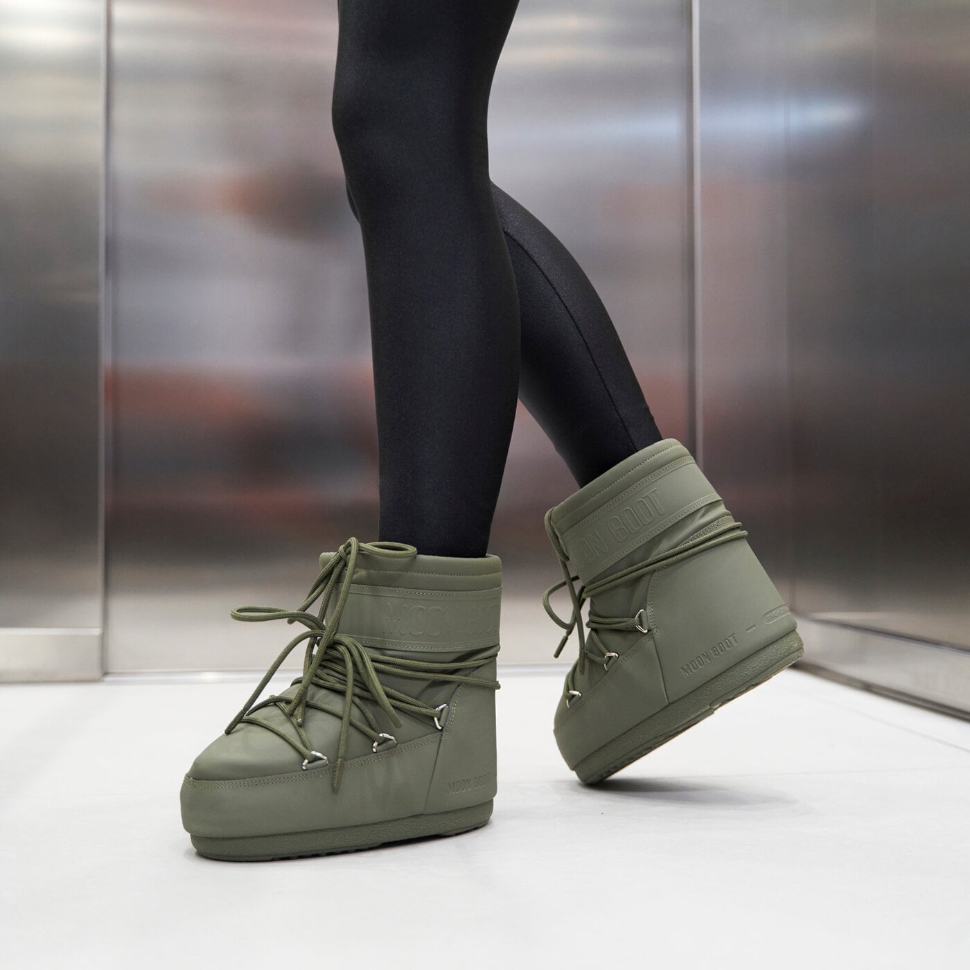 MOON BOOT ICON LOW RUBBER 14093800002 | farba ZELENÁ | Módne ...