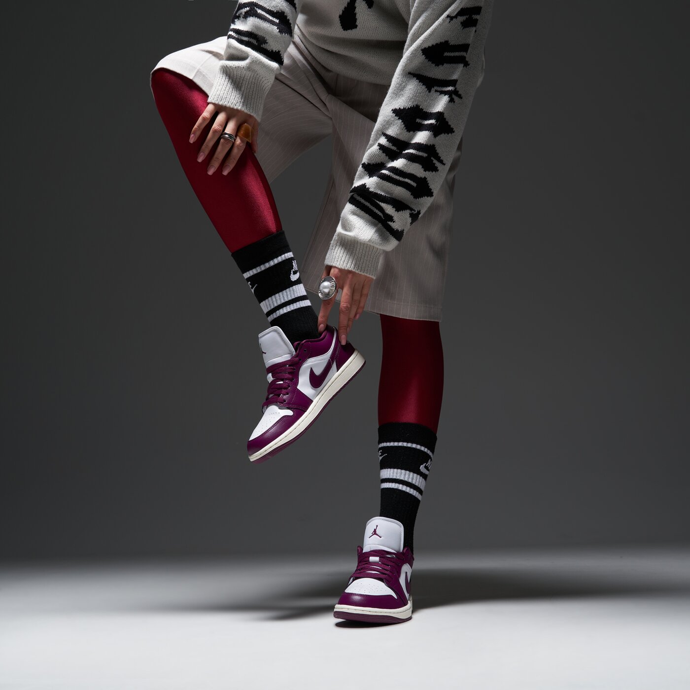 AIR JORDAN 1 LOW DC0774-161 | farba BORDOVÁ | Módne Tenisky. Ženy Obuv ...