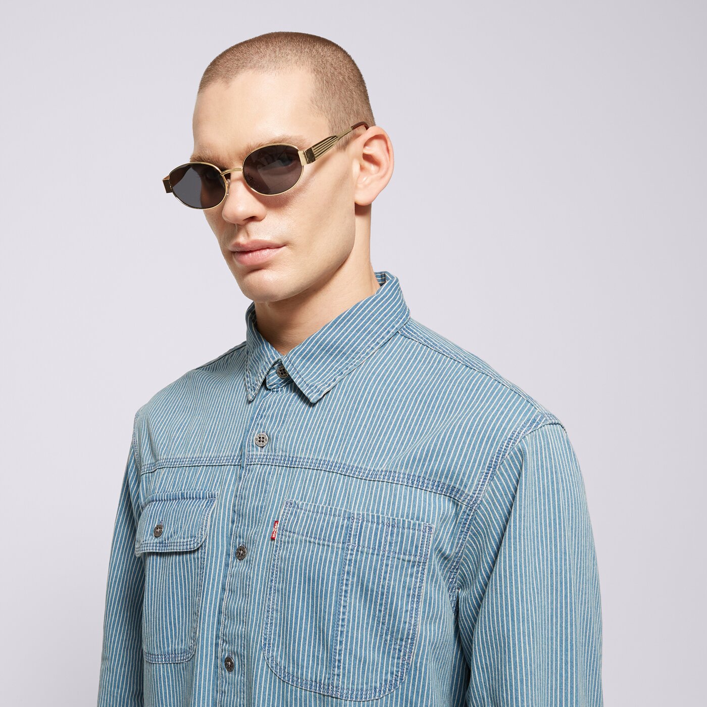 LEVI'S KOŠEĽA LS AUBURN WORKER MED INDIGO - FLAT FINISH A7224-0010 ...