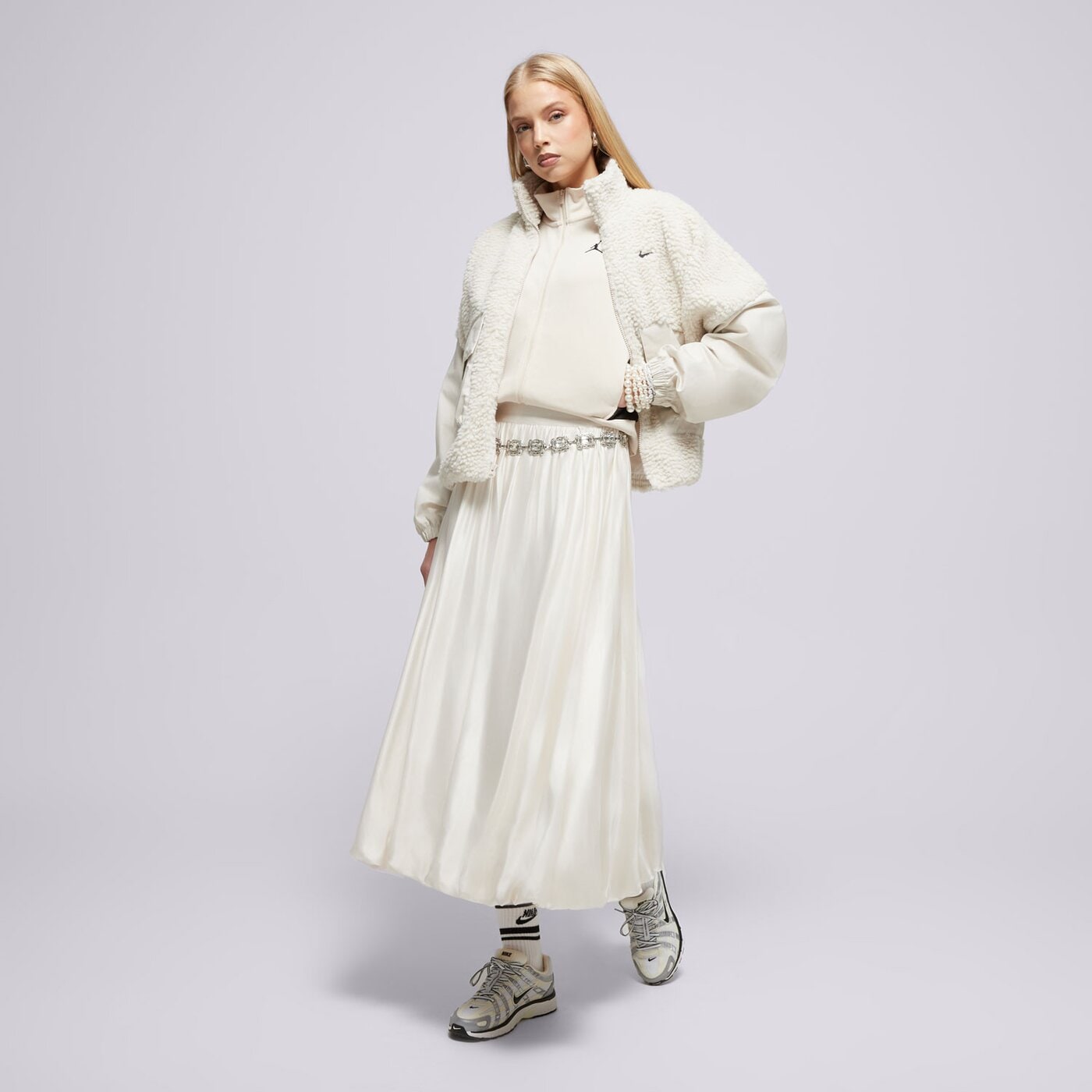 JORDAN BUNDA W J KNIT JACKET CORE FV7104-203 | farba BÉŽOVÁ | Módne ...