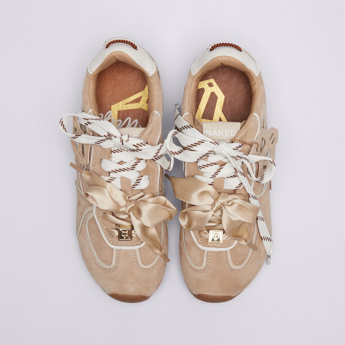 NAKED WOLFE ADORED NWAdoredOffWhSuede | farba BÉŽOVÁ | Módne Tenisky ...