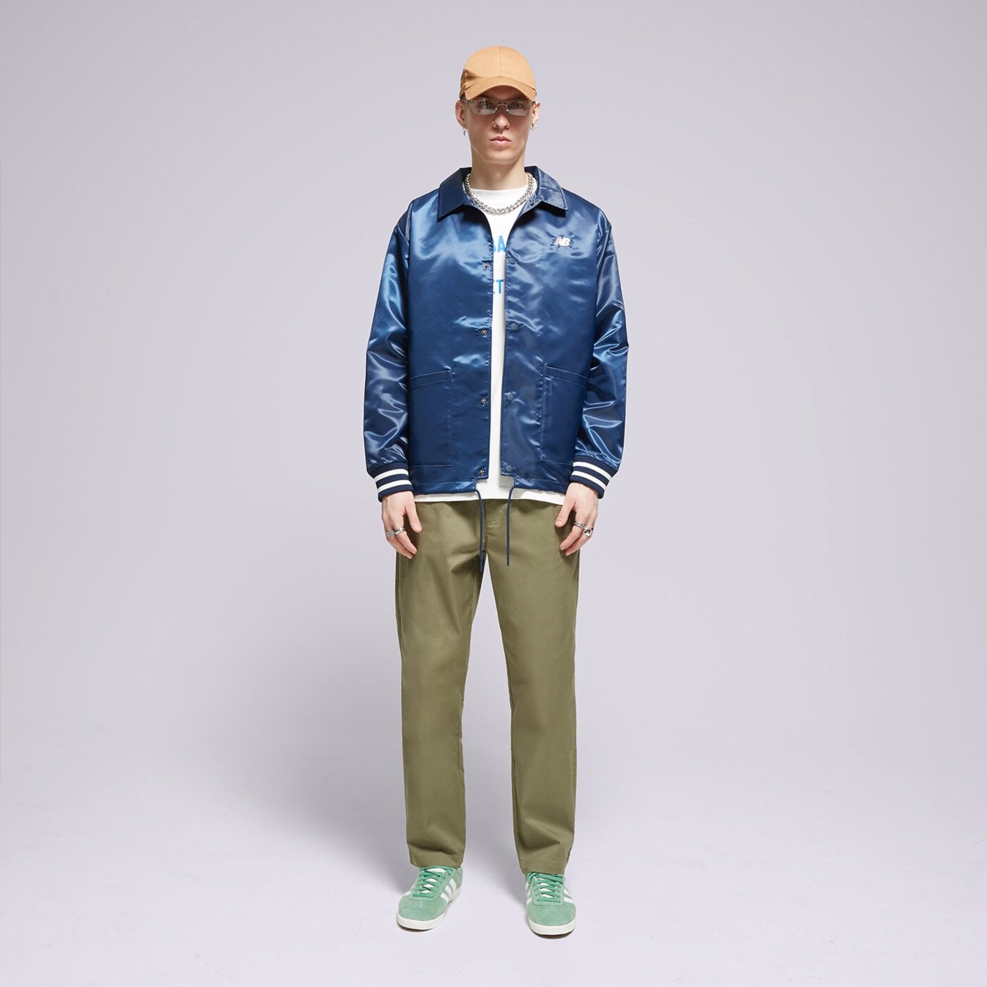NEW BALANCE BUNDA SGH COACHES JACKET MJ41553NNY | farba TMAVOMODRÁ ...
