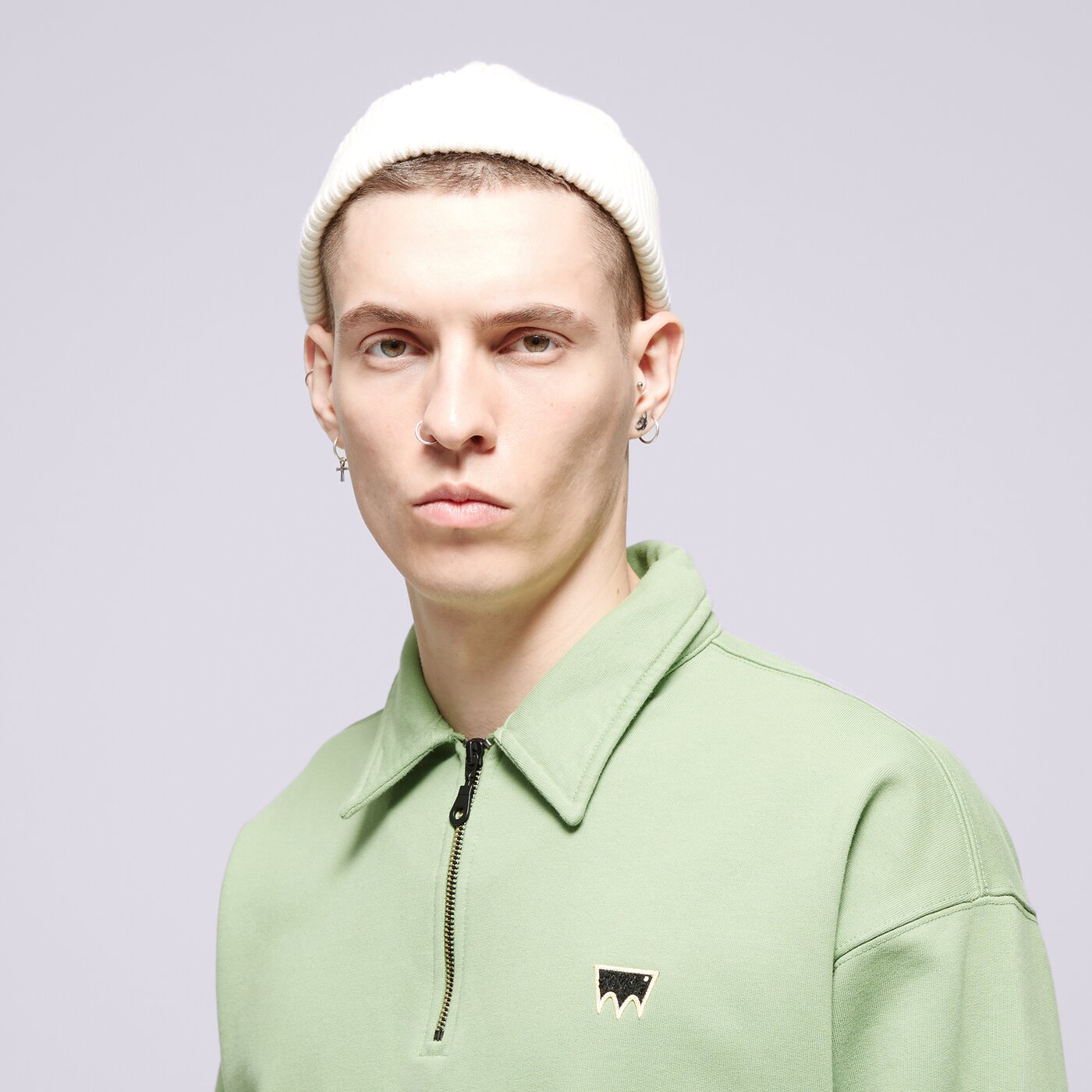 LEVI'S MIKINA SKATE NEW QUARTER ZIP GREENS A1012-0007 | farba ZELENÁ ...