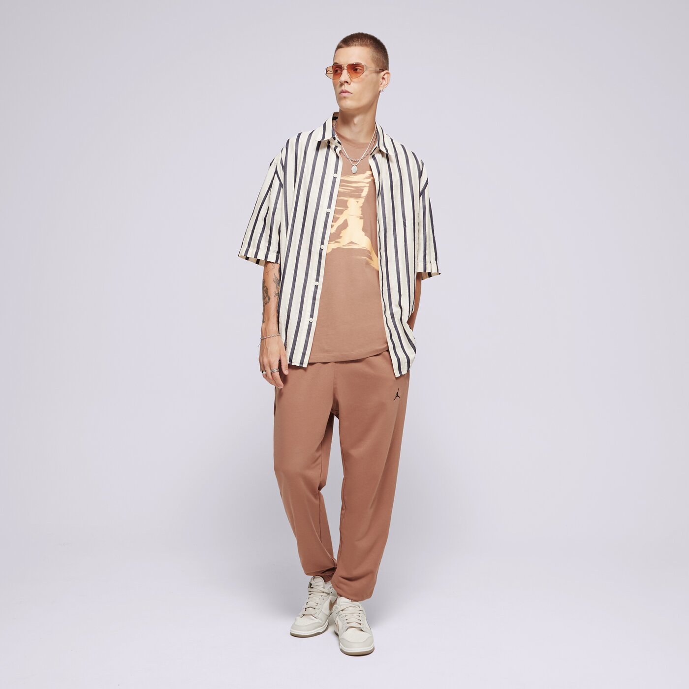 TRIČKO M JORDAN MVP JM SS CREW FZ1919-223 | farba HNEDÁ | Módne Tričká ...