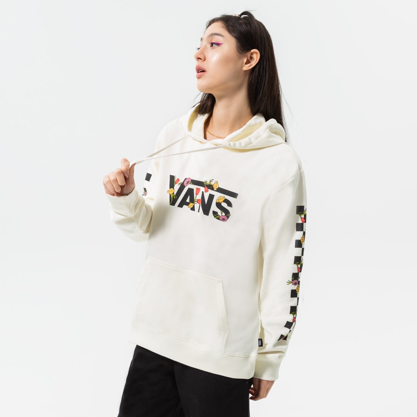 VANS MIKINA S KAPUCŇOU WYLD TANGLE POPPY BFF VN0A7RPCFS81 | farba BIELA ...